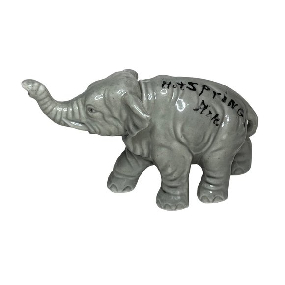 Unbranded | Art | Vintage Gray Ceramic Elephant Figurine Hot Springs Ar ...